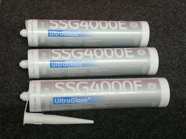3 X GE ssg400e ultraglaze structural glazing sealant black £25.00 - PicClick UK