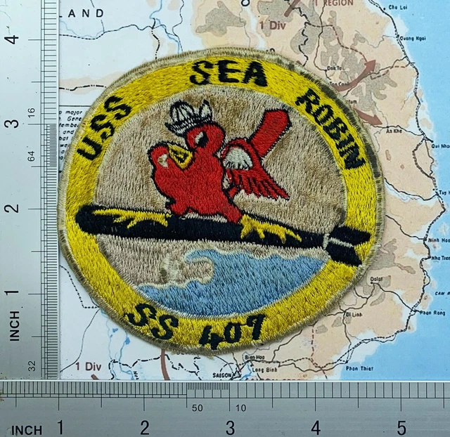 PATCH , US Navy Submarine Patch USS Sea Robin SS 407 Sub , t9-412 $14. ...