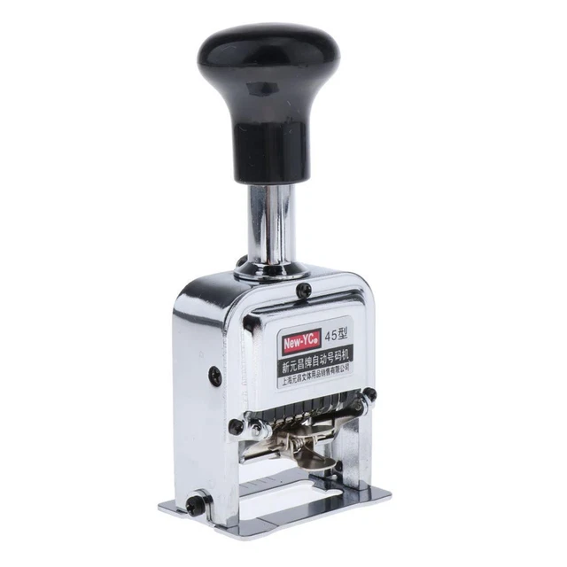 HEAVY-DUTY 6-POSITION AUTOMATIC Numbering Machine Roller Graffiti £15. ...