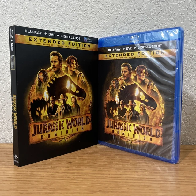 JURASSIC WORLD DOMINION (Blu-Ray/DVD/Digital, 2022) Extended Edition w ...