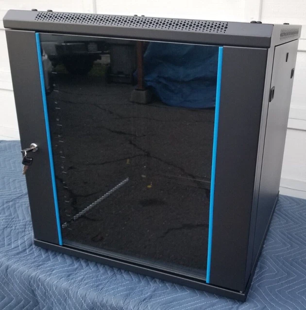 12U WALL MOUNT Network Server Cabinet - Glass Door 600MM/24" Deep $150. ...