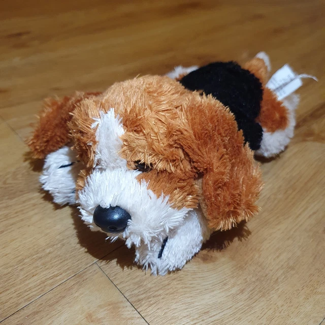 KID CONNECTION ASDA Dog Beanie Puppy Soft Toy tan brown black cream ...
