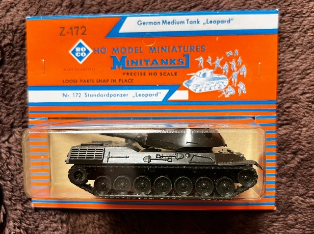 ROCO MINITANKS Z 172 Militär Standard Panzer Leopard Modell H0 Neu in ...