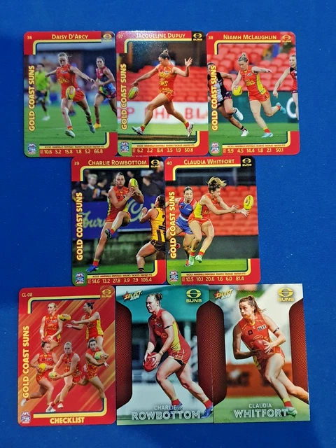 2025 AFLW TEAMCOACH Common Team Set & Checklist + Select Cards - Gold ...