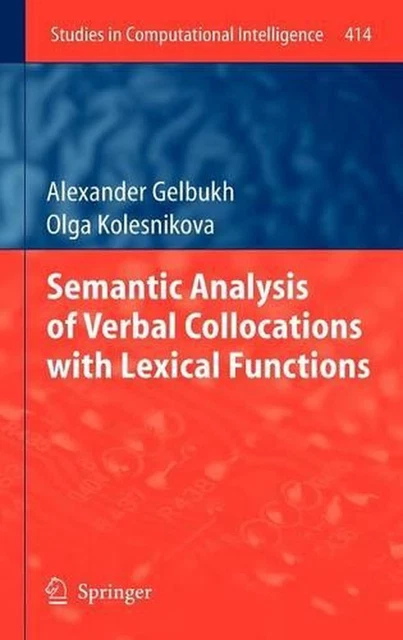 ANALYSE SÉMANTIQUE DES collocations verbales avec fonctions lexicales ...