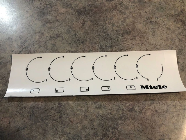 MIELE GAS COOKTOP control panel print stickers Decal Logo $45.00 ...