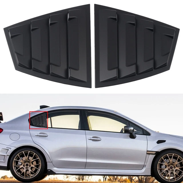 PAIR REAR WINDOW Louvers Shutter Quarter Cover Trim Fit for Subaru WRX ...