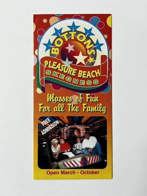 BOTTON’S SKEGNESS THEME Park 1990’s Leaflet. Fairground. Amusement ...