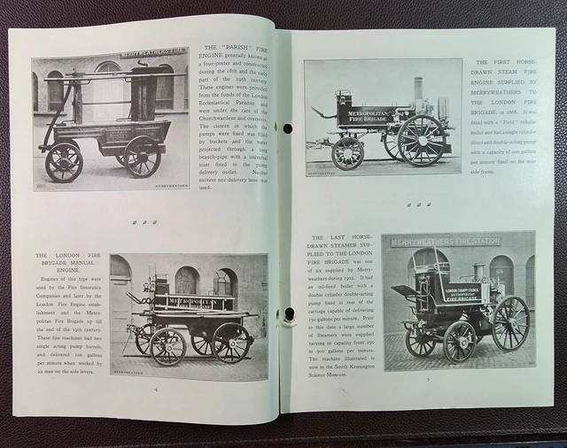 1932 MERRYWEATHER MOTOR Fire Engines For London Fire Brigade Catalogue ...