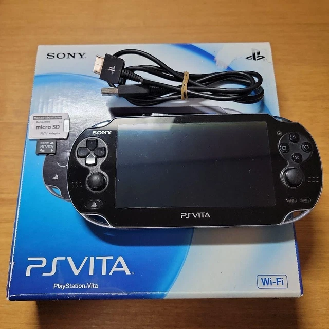PLAYSTATION PS VITA Wi-Fi model Crystal Black PCH-1000 ZA01 with 4GB ...