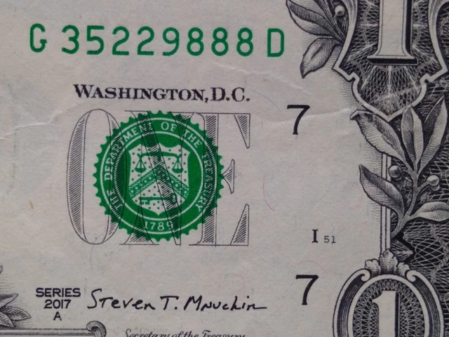 BIRMINGHAM AL ZIP Code Note Fancy Serial Number One Dollar Bill ...