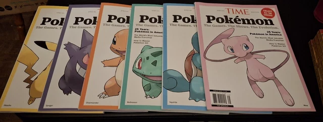 POKEMON TIME MAGAZINE Special Edition 2024 Set Of 6 Gengar Mew Pikachu ...