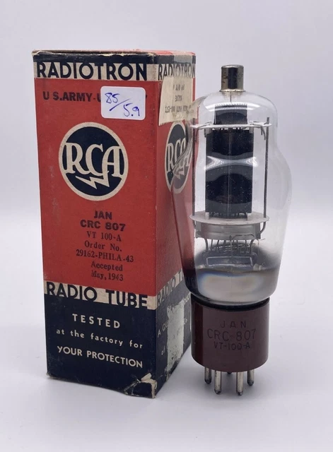 RCA JAN CRC 807 VT100A Valve/Tube New Old Stock (V29) £27.50 - PicClick UK