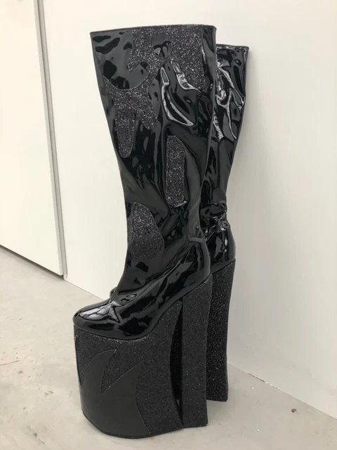 EROGANCE GR. 43 Plateau Drag Queen Stiefel Tower Absatz 32cm High Heels ...