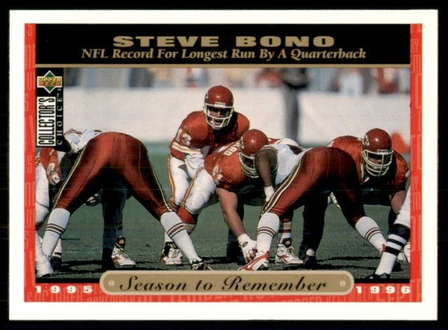 1996 COLLECTOR'S CHOICE Steve Bono SR Kansas City Chiefs #63 JM515 EUR ...