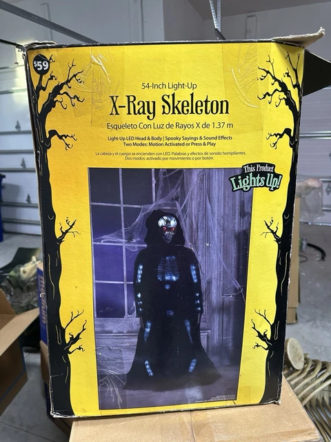 SPIRIT HALLOWEEN ANIMATED Animatronic Life Size X-Ray Skeleton Prop Magic Power £266.67 ...