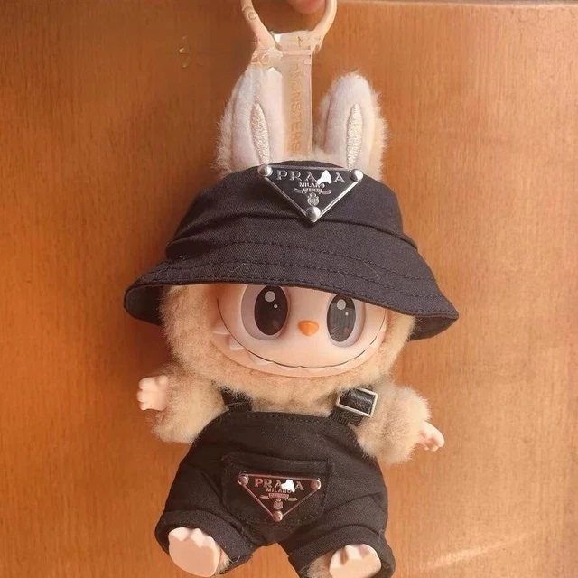 POP MART LABUBU The Monsters plush doll Prad Clothes Jumpsuit Hat ...