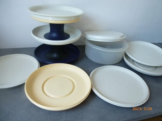 TUPPERWARE LOT 12 Compotiers Plateau Tournant Buffet Gateaux Lunch ...
