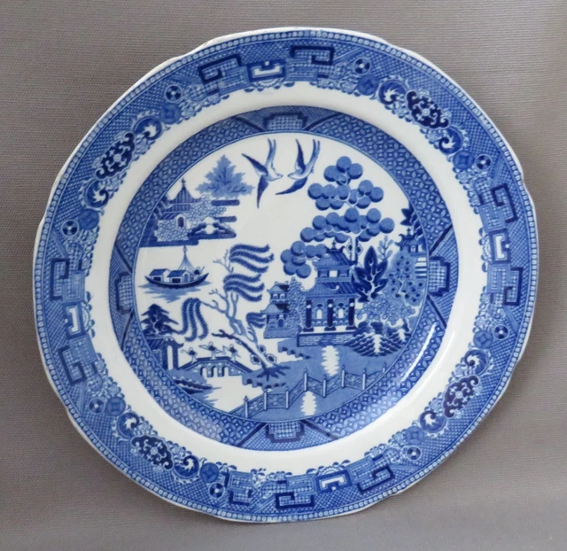 ANTIQUE STAFFORDSHIRE EARLY Willow Pattern Pearlware Blue & White Plate ...