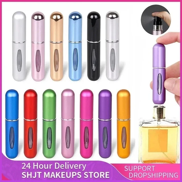 REFILLABLE MINI PERFUME Pump Travel Spray Portable Bottle Atomizer ...