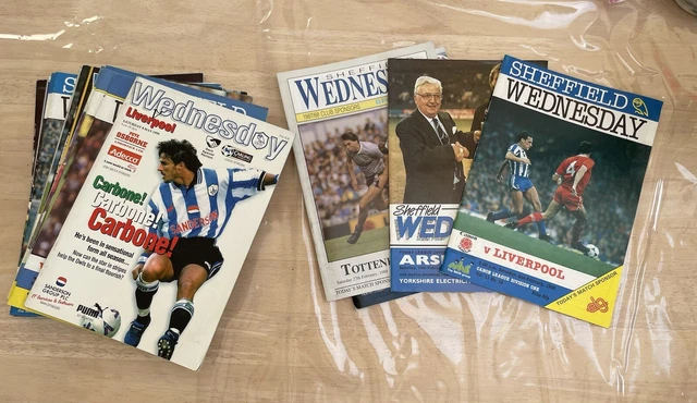 JOB LOT OF 22 x Sheffield Wednesday Football Programmes 80s/90s £10.00 ...