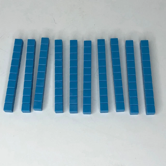 LEARNING RESOURCES BASE Ten Blocks 10's Rods -10 Pieces Math Skills ...