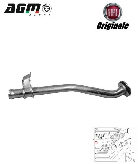 TUBO CONTROLLO EMISSIONE Scarico Originale Fiat Bravo Delta 1,6 Mjt ...