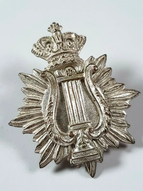 BRITISH ARMY BAND Master Band Hat Cap Badge Victoria Crown 2 Piece ...