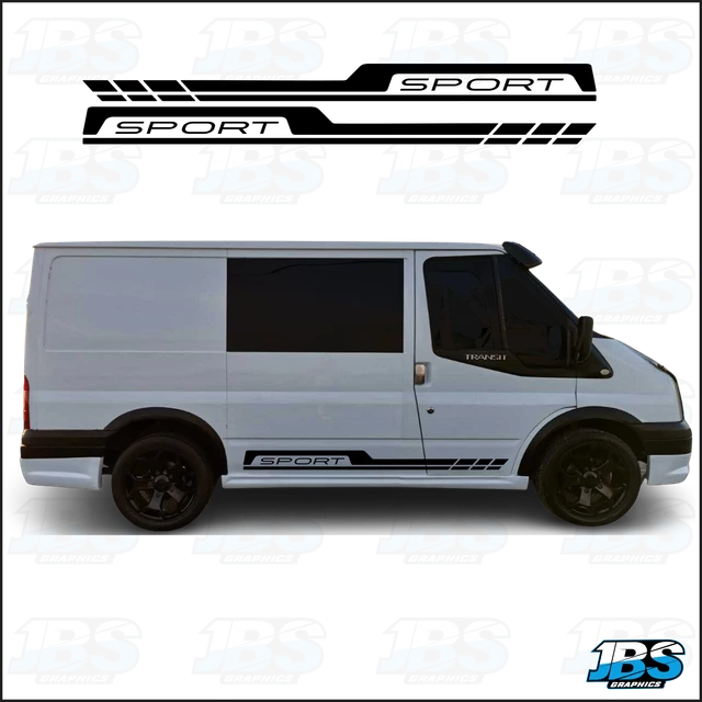 FORD TRANSIT MK6 MK7 SWB Van SPORT Side Stripes Graphics Decal Stickers ...