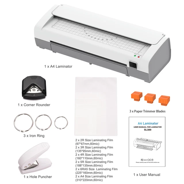 A4 LAMINATING MACHINE 9 Inches Thermal Laminator Machine 6IN1 ...