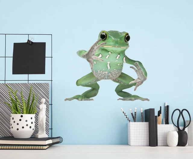 3D BIG FROG A259 Animal Wallpaper Mural Poster Wall Stickers Decal Zoe ...