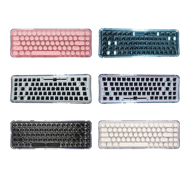 68 KEYS WIRED Wireless Mechanical Keyboard Hot Swappable Switch Sockets ...