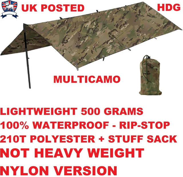 BRITISH ARMY BASHA Waterproof Shelter Tent Bivi Tarpaulin Tarp Mtp ...