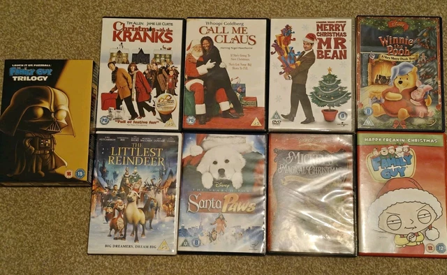 CHRISTMAS DVD BUNDLE Collection + Family Guy Disney Santa Paws Pooh ...