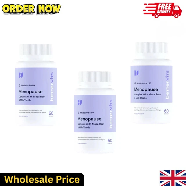 3PACK BETTERVITS MENOPAUSE Complex With Maca Root & Milk Thistle, 60 ...