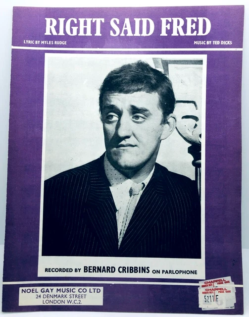 Right Said Fred Bernard Cribbins 1962 Uk Comedy Song Noten Eur 685 Picclick De