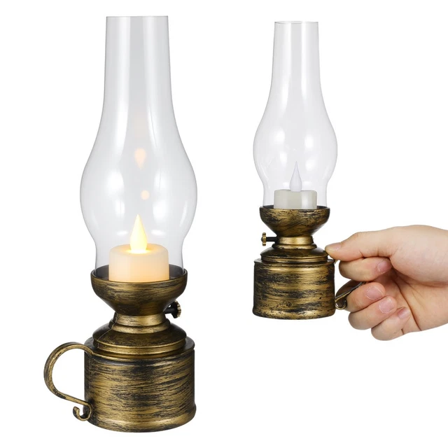 2 PCS ELECTRONIC Kerosene Lantern Handheld Camping Party Decorations £ ...