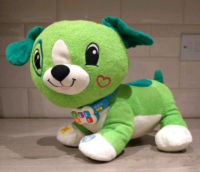 LEAPFROG READ WITH Me Scout Interactive Green Dog Soft Toy Reads ...