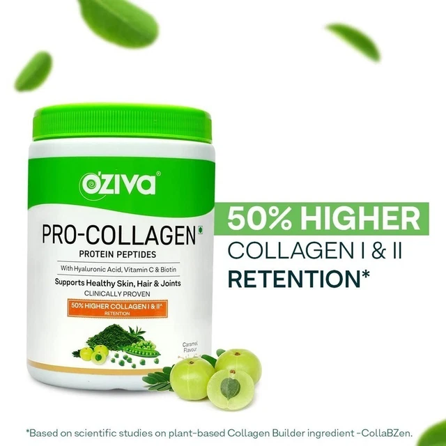 OZIVA PRO-COLLAGEN PROTEIN Peptides For Improved Skin Hair Health 500g ...