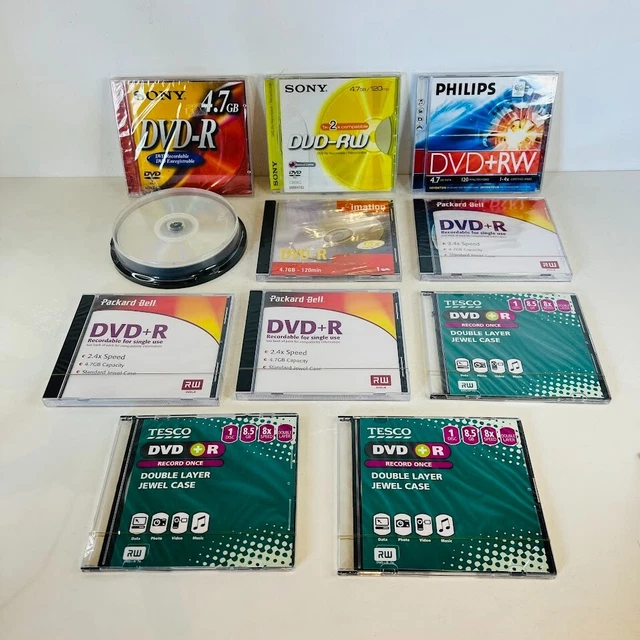 DVD-RW DVD+R DVD-R 20 Discs Bundle All New & Sealed Memorex Sony Philips £10.95 - PicClick UK