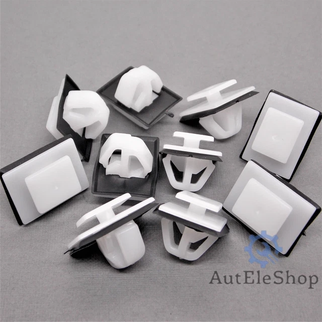 10X ZIERLEISTEN BEFESTIGUNG Klips Zierleistenklammern Clips Weiß ...