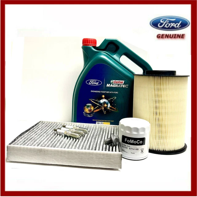 GENUINE FORD FOCUS MK3 1.0L EcoBoost Service Kit inc Castrol Oil ...