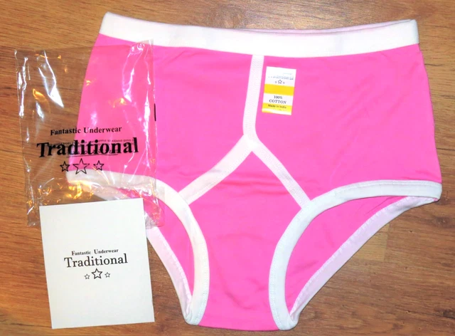 MENS PINK Y-FRONT Briefs Top Quality Cotton Traditional Vintage Retro ...