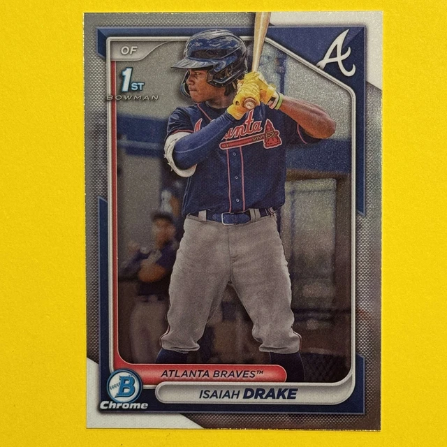 ISAIAH DRAKE 2024 Bowman cromato 1a prospettiva #BCP-21 Atlanta Braves ...