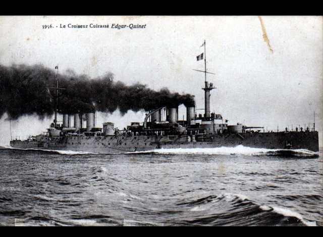BATEAU DE GUERRE / CROISEUR CUIRASSE "EDGAR QUINET" en 1927 EUR 6,80 ...