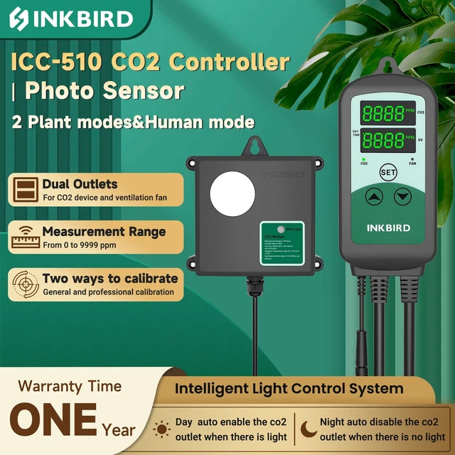 INKBIRD CO2 CONTROLLER Generator Ventilation Fan Control Built-in Photo ...