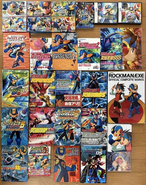 LOT CAPCOM MEGA Man Battle Network EXE guides de jeux et CD de bande ...