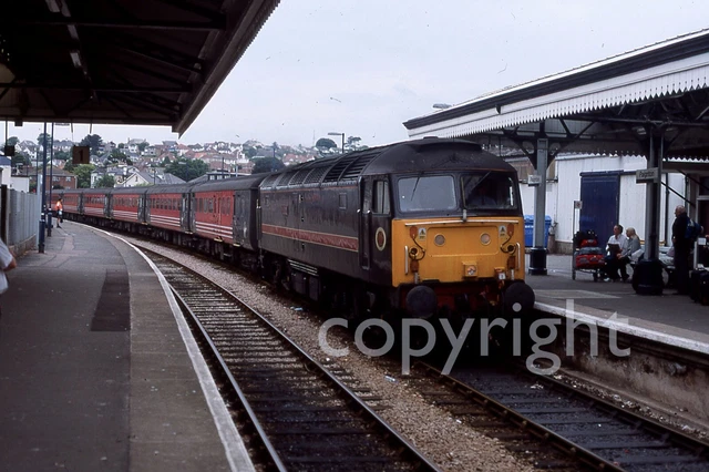 ORIGINAL 35MM DIESEL Railway Slide 47701 PAIGNTON 1206 TO LIVERPOOL ...