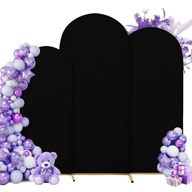 WEDDING ARCH COVERS Spandex Arch Backdrop Covers (7.2FT,6.6FT,6FT) Set ...