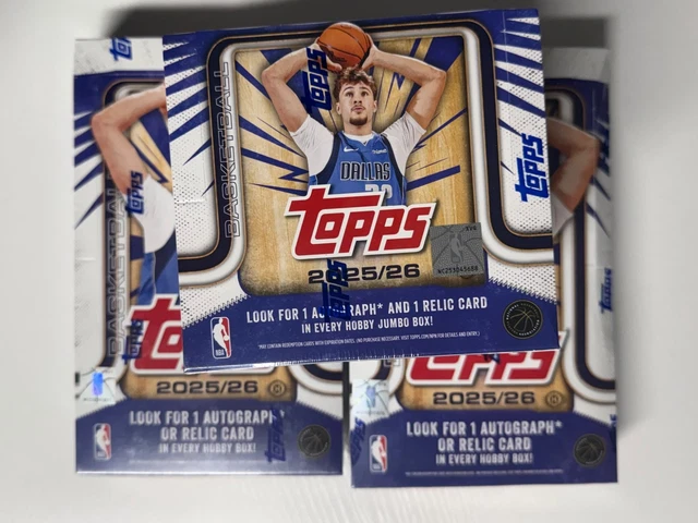 2025-26 TOPPS BASKETBALL Hobby Jumbo Box & TWO Hobby Boxes IN HAND ...